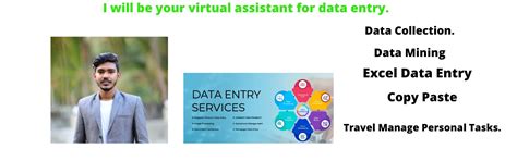 I Will Do Virtual Assistant And Data Entry And Excel Data Entry For 5
