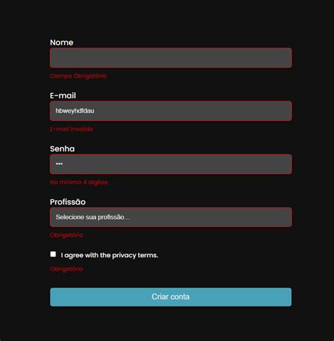 Github Mcarinaformulario React Hooks Forms Formulário Com React