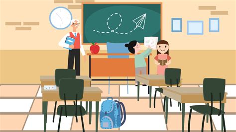 Free Cartoon Classroom Background Template To Edit Online