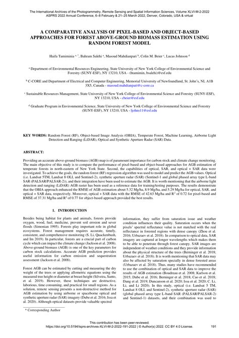 Pdf A Comparative Analysis Of Pixel Based And Object Based Approaches For Forest Above Ground
