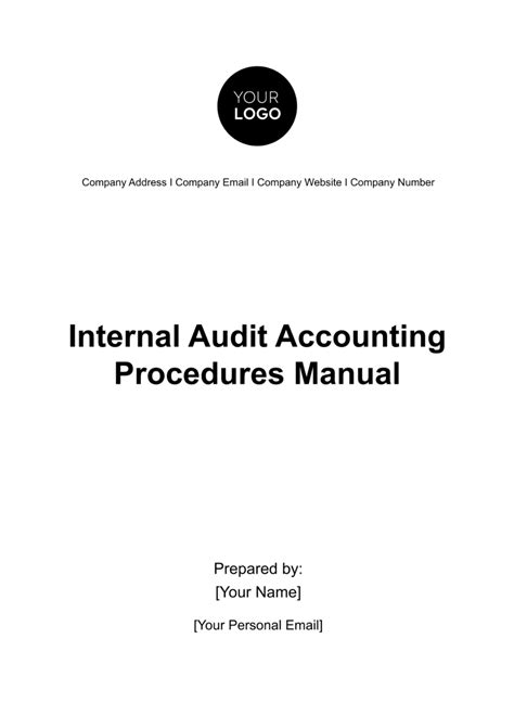 Free Internal Audit Accounting Procedures Manual Template To Edit Online