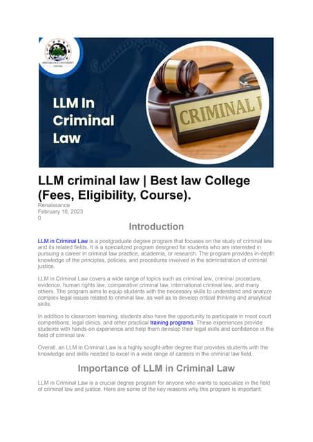 About The Llm Degree Pptx