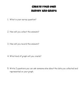 Create Your Own Survey And Graph By Melissa Grieshober TpT