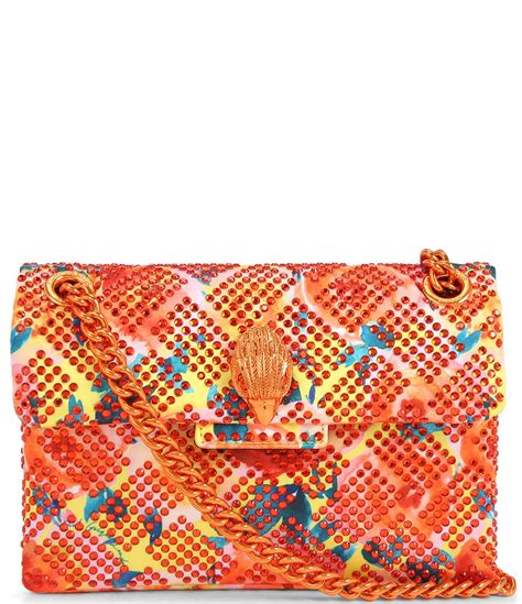 Kurt Geiger London Floral Quilted Stone Fabric Mini Kensington Shoulder Bag Dillards