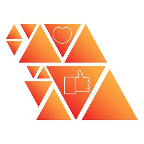 엄지 손가락 및 흰색 배경 벡터에 심장 아이콘 Eps Ai Uidownload