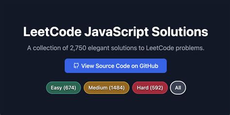 Github Joshcrozierleetcode Javascript 2750 Javascript Solutions To Various Leetcode Problems