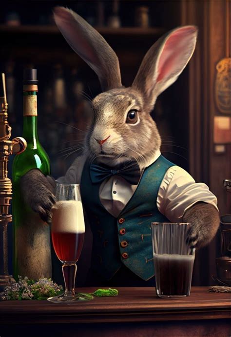 Adorable Rabbit In A Vest And Bow Tie Рождественская собака Кролик в