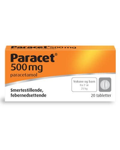 Paracet 500mg Tabletter 20stk Apotek 1