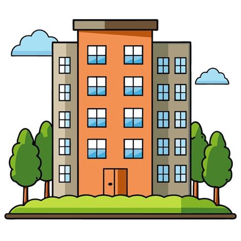 Escuela De Ilustración Vector De Edificios Vector Premium Generado Con Ia