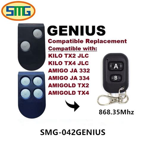 Genius Amigo JA332 868 MHz Rolling Code Garage Remote Clone