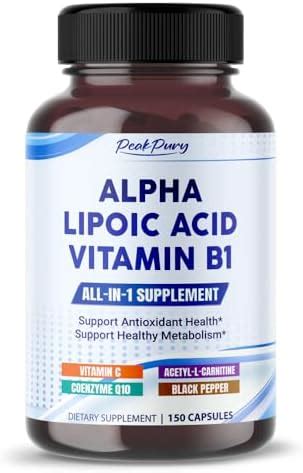 Peakpury Alpha Lipoic Acid With Vitamin B1 Supports