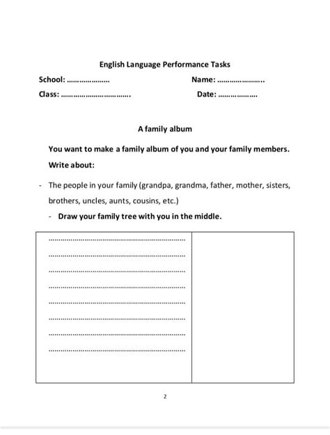 🔵 نماذج مهام ادائية لغة انجليزية للصف الرابع الابتدائي مع العلم ان مطلوب من كل تلميذ حل مهمه