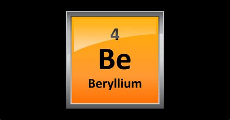Beryllium Element Tile Periodic Table Beryllium Sticker Teepublic
