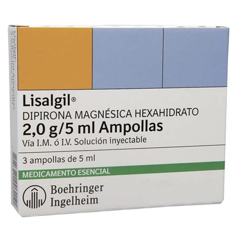 Lisalgil 5 Ml X 3 Ampollas Equipos Médicos Y Medicamentos Delhers Sa