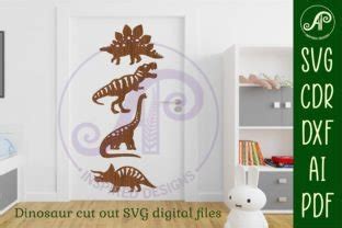Dinosaurs Silhouette Laser Cut Shapes 4 · Creative Fabrica