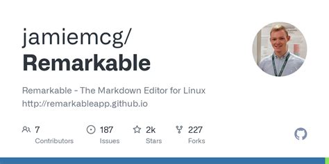 Github Jamiemcgremarkable Remarkable The Markdown Editor For