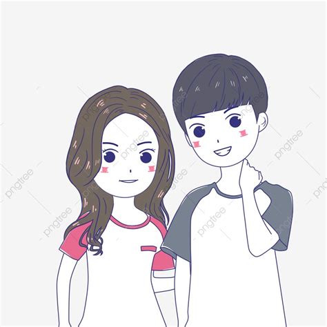 รูปมือวาดการ์ตูน หนุ่มหล่อสาวสวย Png คลิปอาร์ตผู้ชาย เด็กผู้ชาย ผมยาวภาพ Png และ Psd สำหรับ