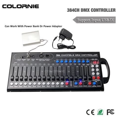 DHL Free Shipping NEW 384CH Stage Light Controller LED RGB DMX Controller Handheld Stage