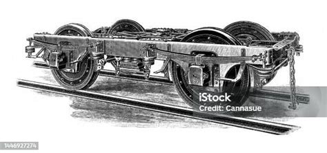 기차 마차의 19th C 조각 영어 철도 역사 브리티시 익스프레스 매거진 1898 고풍스런에 대한 스톡 벡터 아트 및 기타