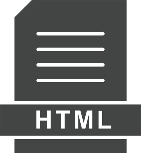 Html Icon Vector Image Suitable For Mobile Apps Web Apps And Print