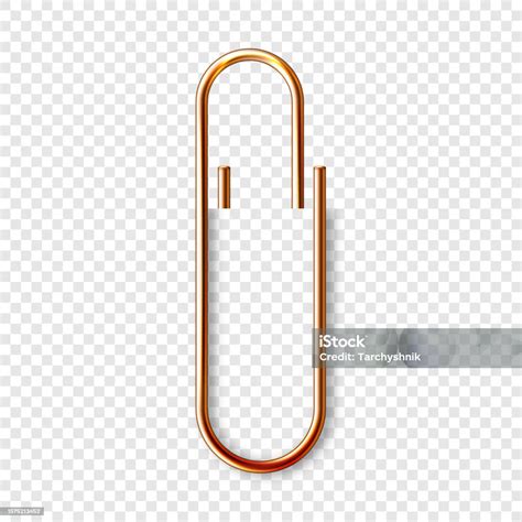 흰색 배경에 격리된 종이에 부착된 현실적인 구리 클립 반짝이는 금속 종이 클립 페이지 홀더 바인더 직장 사무용품 벡터 그림 0명에 대한 스톡 벡터 아트 및 기타 이미지
