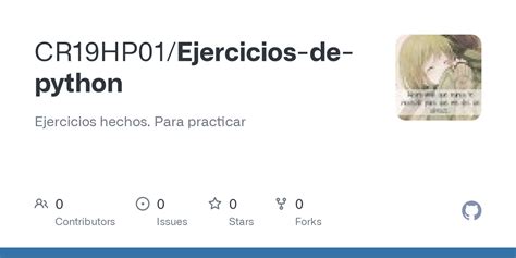 GitHub CR HP Ejercicios De Python Ejercicios Hechos Para Practicar