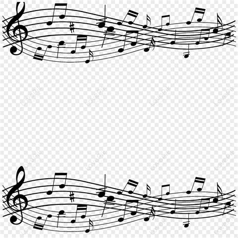 크리 에이 티브 블랙 라인 일러스트 음악 노트 테두리지팡이검은 Png 일러스트 무료 다운로드 Lovepik