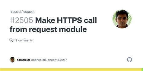 Make Call From Request Module · Issue 2505 · Requestrequest · Github