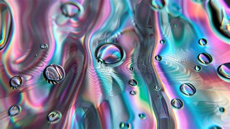 Iridescent Liquid Macro With Surreal Bubbles Stock Illustration Illustration Of Shiny