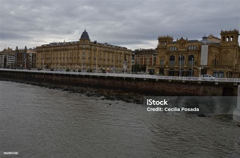 San Sebastian Northern Spain The Sea And The Urumea River The Scrambled