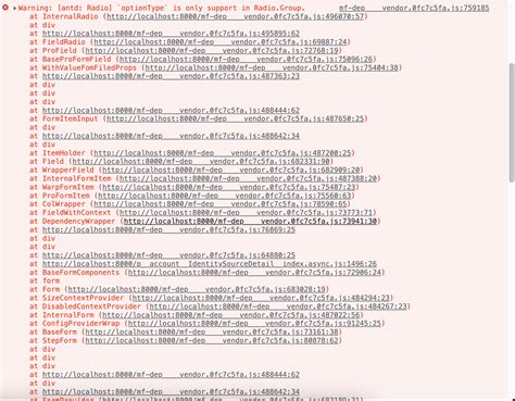 BUG Warning Antd Radio OptionType Is Only Support In Radio Group Issue Ant