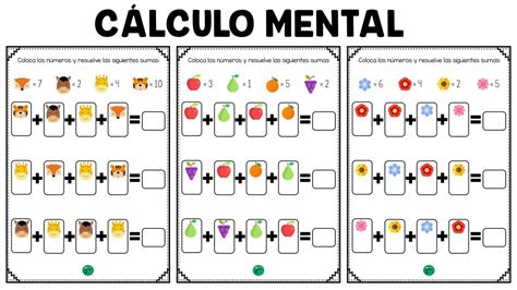 Cálculo Mental De Sumas Sencillas Orientacion Andujar Calculo