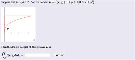 Solved Suppose That Fx Y E Y On The Domain D X
