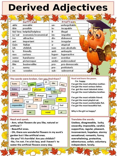 1557 Derived Adjectives Pdf Syntax Rules