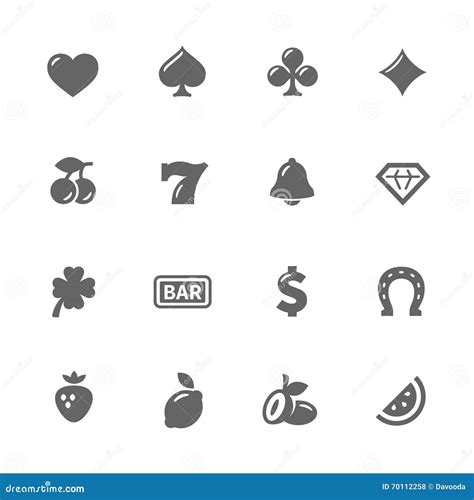 Simple Slot Machine Icons Stock Vector Illustration Of Game 70112258