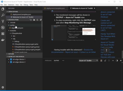 Azure Iot Toolkit 110 For Vs Code Released Welcome Page Generate