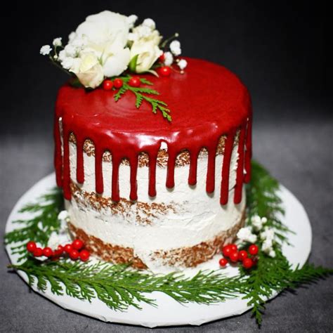 Delicious Hibiscus Naked Cake