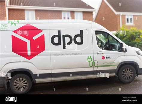 Dpd Van An Electric Vehicle Doing Deliveries In A Residential Area