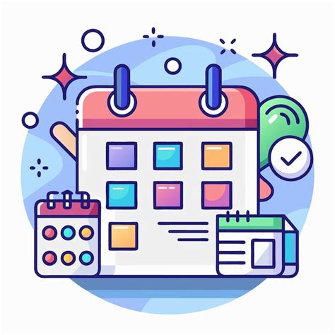 Premium Vector Colorful Calendar Icon With Checkmark