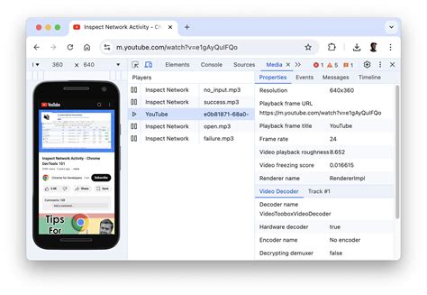 媒體：查看及偵錯媒體播放器資訊 Chrome Devtools Chrome For Developers