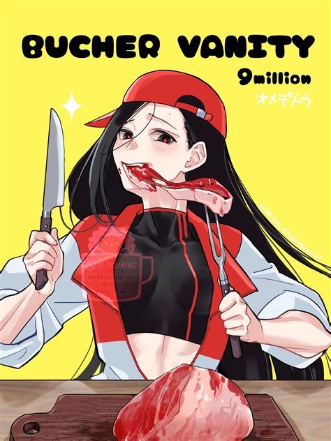 Emu Marico W Butcher Vanity Synthesizer V Synthesizer V Highres 1girl Backwards Hat