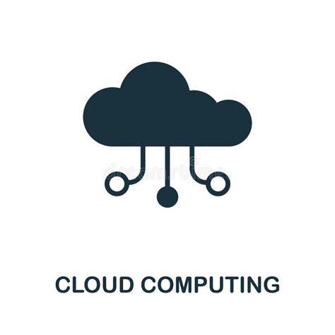 Cloud Computing Icon Monochrome Simple Cloud Computing Icon For Templates Web Design And