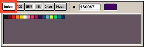 Bug Index Tab Missing From Color Selection Bug Reports Aseprite Community