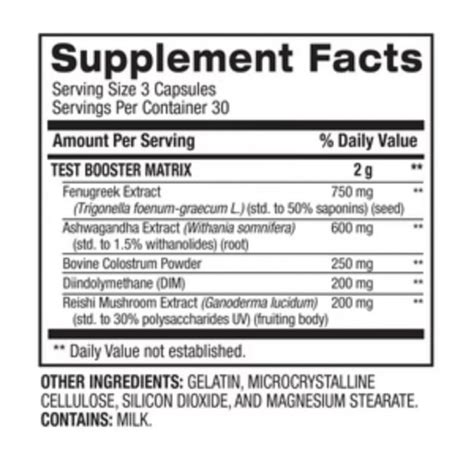 Bpi Test Booster 90 Capsules Sports Nutrition