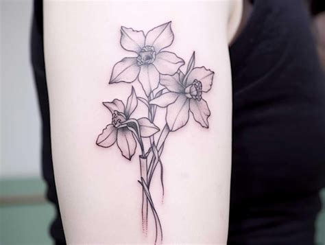 Watercolor Narcissus Tattoos