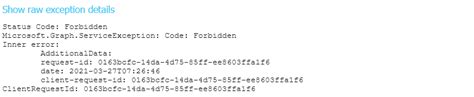 c 403 forbidden returned while creating online meeting with graph