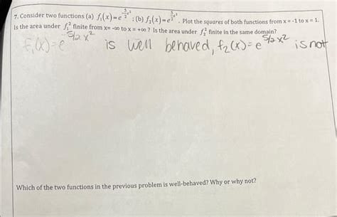 solved 7 consider two functions a f1 x e25x2 b