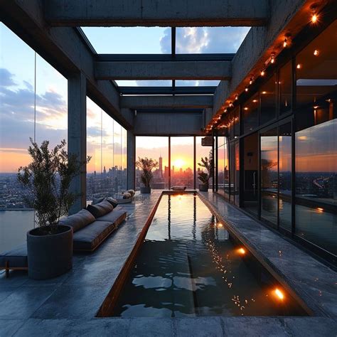 Nyc Penthouse Rooftop Pool Rooftop Design Indoor Pool Design Luxury