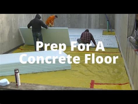 How To Insulate A Basement Floor Before Pouring Concrete Clsa