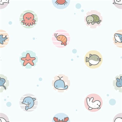 Premium Vector Seamless Pattern Sea Animals